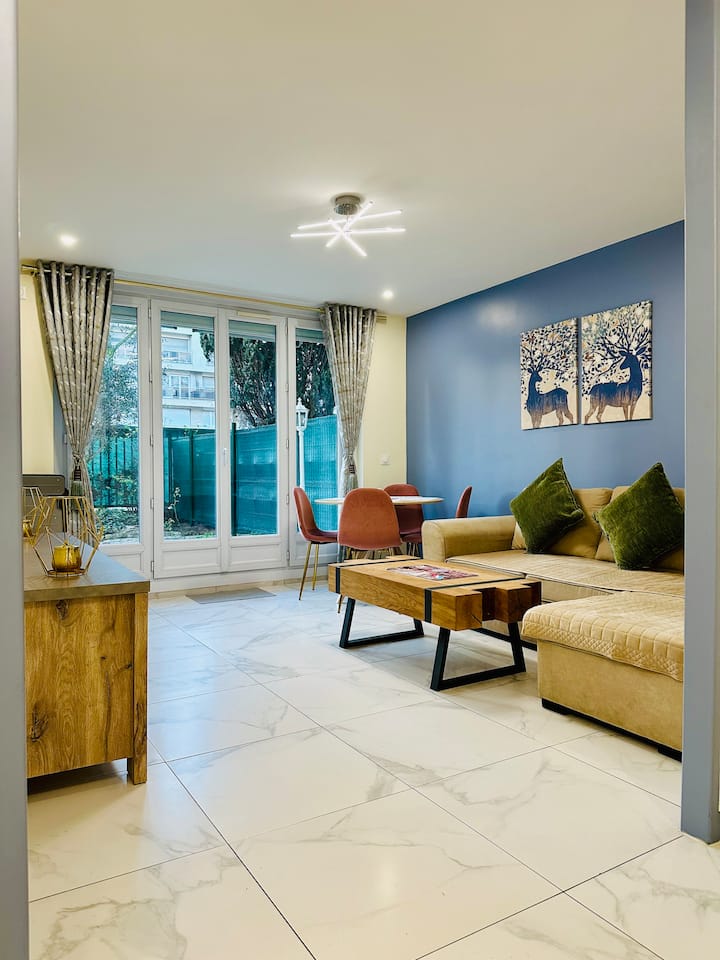 New Lux 60m² Entire Apart+air-condition Near Paris - La Courneuve