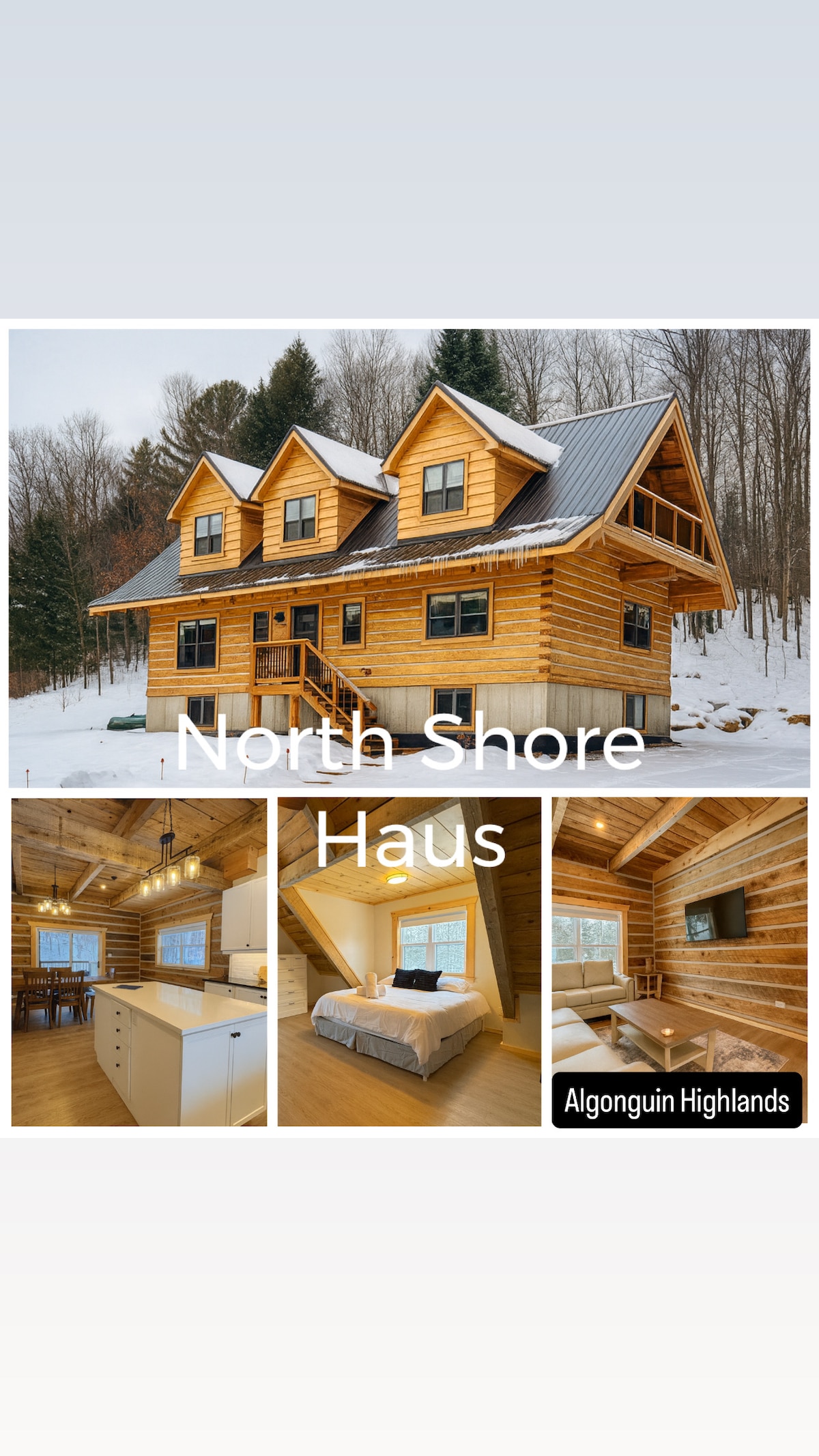 NUEVA cabaña de madera moderna grande North Shore Haus - Casas en renta ...