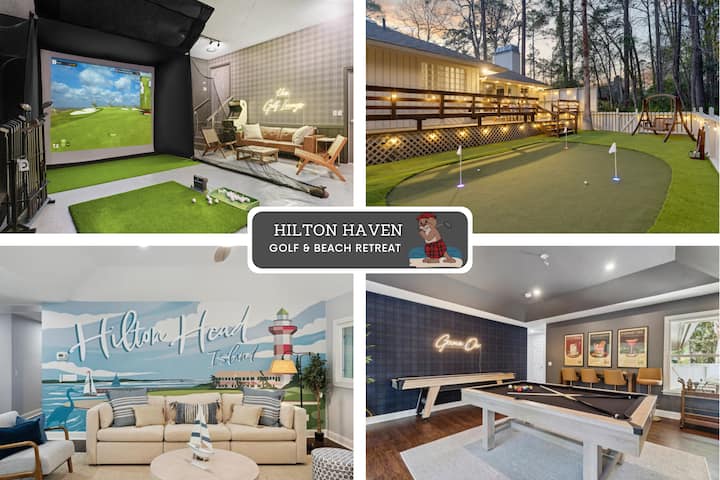 Sea Pines House ~ Golf Sim / Putting Green / Games - Hilton Head Island, SC