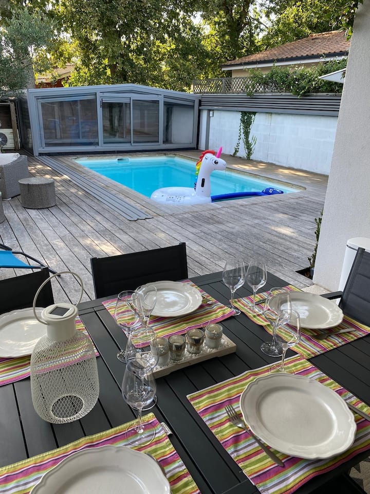 Cosy Villa On Arcachon Bay With Heated Pool - Biganos