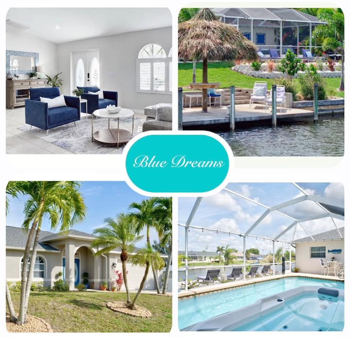 Blue Dreams Waterfront Retreat With Pool & Jacuzzi - Cape Coral, FL