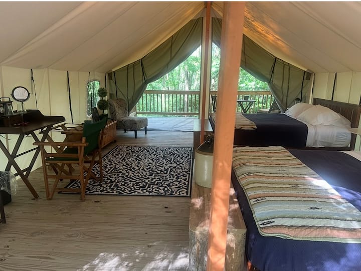 Elm - Safari Tent With Two Queen Beds - Seneca Lake, NY