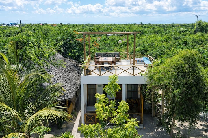Rooftop Terrace And Sunset Views - Cozy Bungalows - Tanzanie