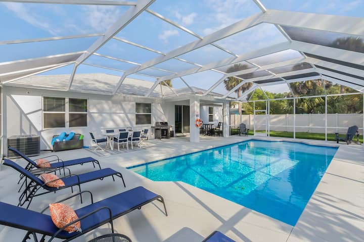 New Pool Paradise 4 Bdrm 10 Min To The Beach! - Melbourne Beach, FL