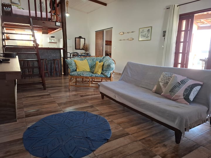 Casa Boho A 1,5 Km Da Balsa Com Wi-fi & Streaming - Ilhabela