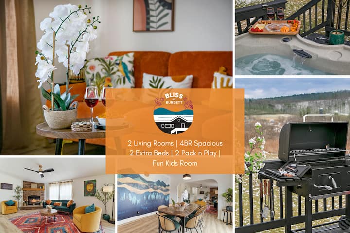 Family Friendly Retreat | Hot Tub + Bbq + Mins Dt - Watkins Glen, NY