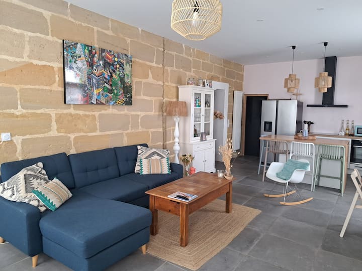 Jolie Maison En Pierre, Proche Bordeaux Et Plages - Léognan