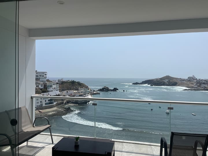 Apartment With Terrace And Direct Ocean View - Chilca