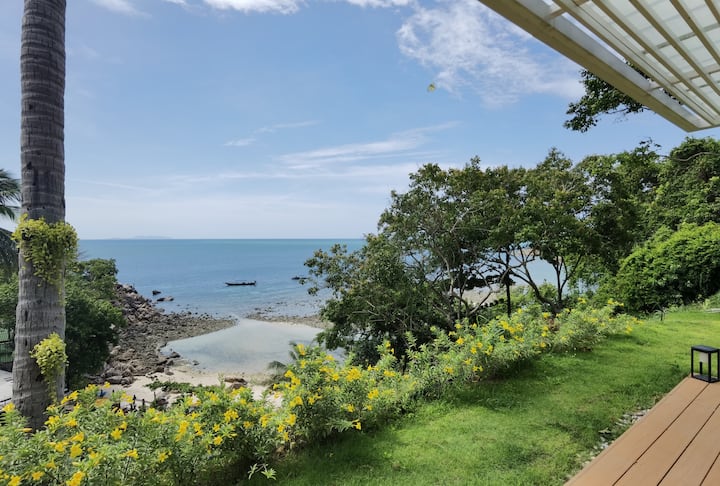 Haad Khom, 2 Homes, Ac, Private Bathrooms, Seaview - Ko Pha Ngan