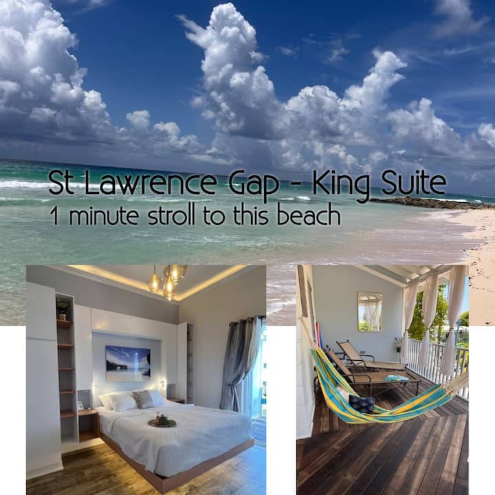 #3, King Bed Beach 1min St. Lawrence Gap ‘Relax’ - Bridgetown