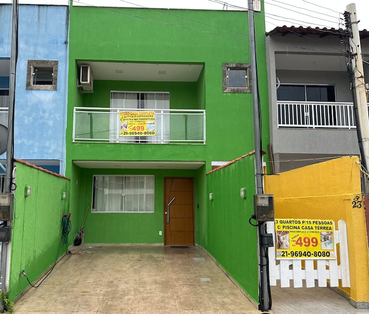 Casa Frente Praia 26 Pessoas Piscina  Garatucaia - Ilha Grande