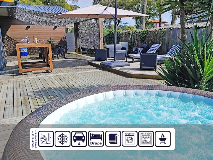 Maison Climatisée 8pers/spa Gonflable/plage à Pied - Labenne