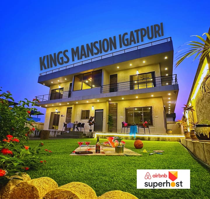 Kings Mansion 3 Bhk | Private Indoor Pool & Lawn - Igatpuri