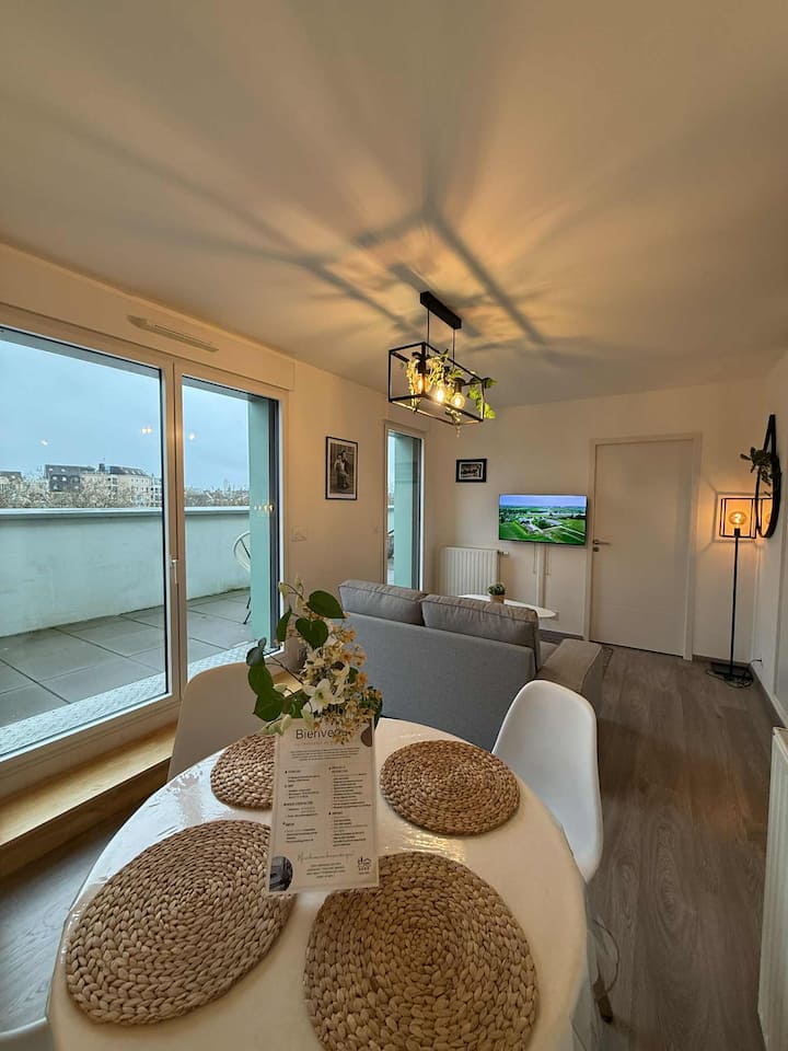 T3 Lumineux Proche Centre-parking Privé-terrasses - Rennes