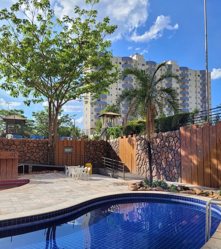 Hotel Resort, 9 Piscinas, Tobogãs, Ap 1007 - Caldas Novas