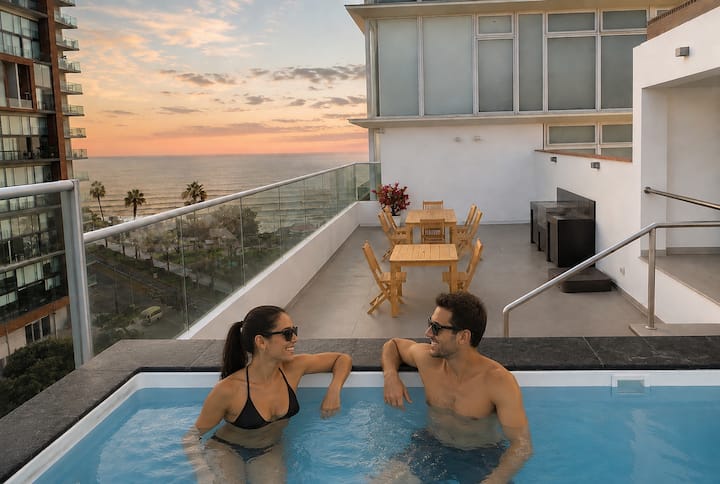 Luxury Ocean View | Prime Location | Pool & Bikes - Pérou