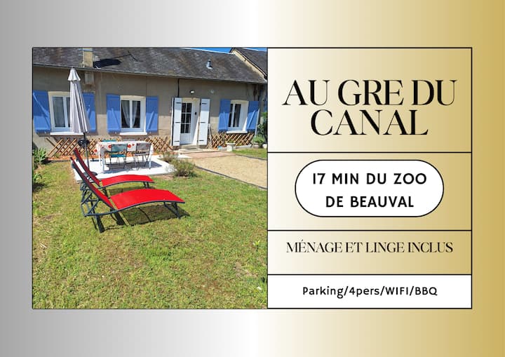 Gîte Au Gré Du Canal /Beauval/4 Personnes/parking - Selles-sur-Cher