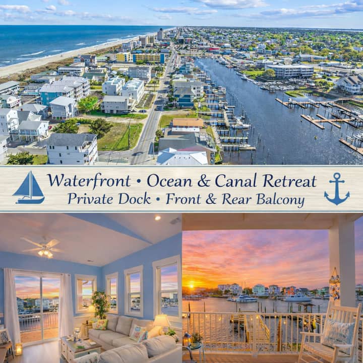 Oceanview - Waterfront W/ Private Dock - Carolina Beach, NC