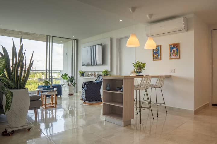 Elegante Apartamento  -Muy Cerca A Playa Azul - Cartagena de Indias
