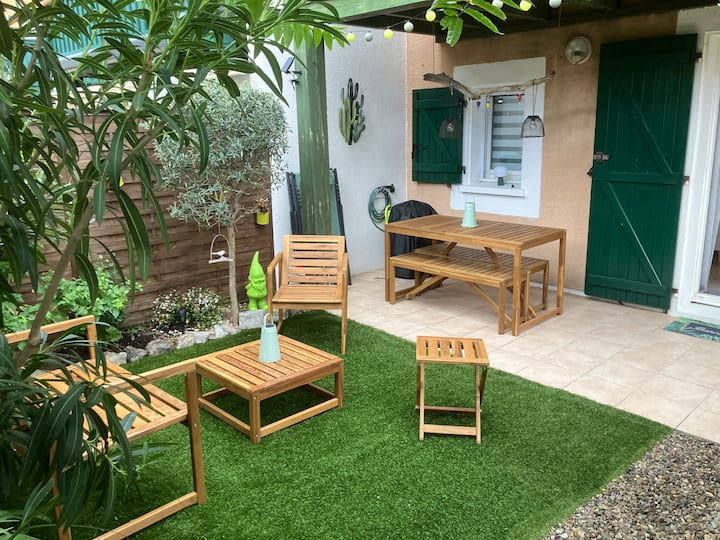 Appartement 4* Jardin Clôturé Et Piscine - Narbona