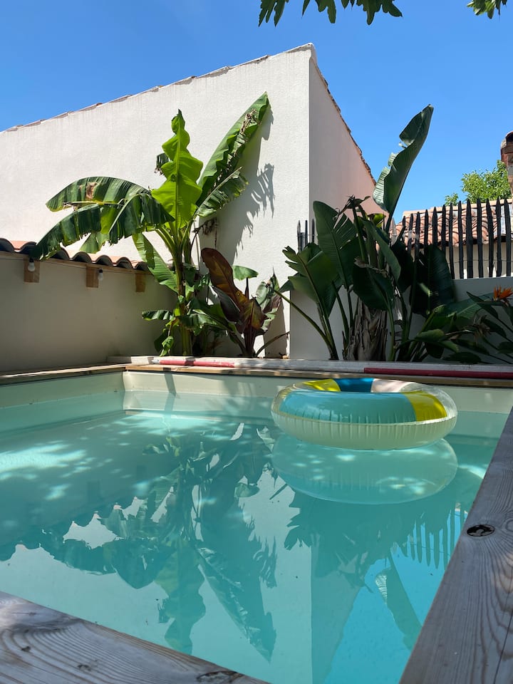 Villa Piscine Bord D’etang-5 Min Plage-parc Expo - Mauguio