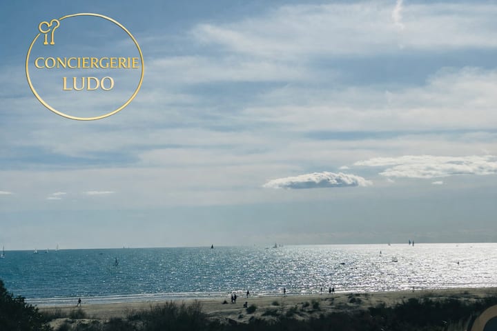 T3 Neuf Vue Mer Parking Fibre Clim - La Grande-Motte