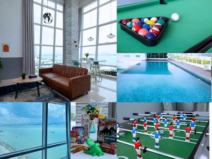 Seaview+karaoke+pooltable+foosballtable+boardgames - Penang