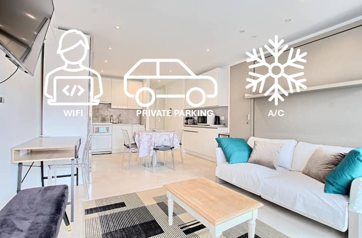Studio Lumineux Avec Parking -Gare & Palais à Pied - Cannes