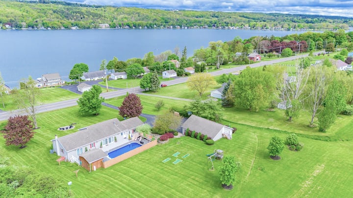 Lakeview | Hottub+game Rm+firepit+movie Rm+dogs Ok - Finger Lakes, NY