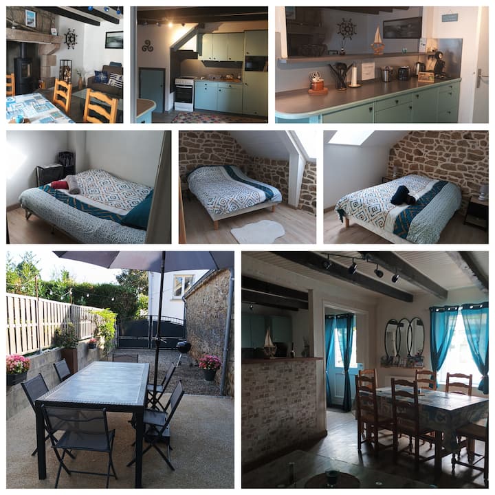 Maison Typique Bretonne,3 Espaces Lits Doubles - Languidic