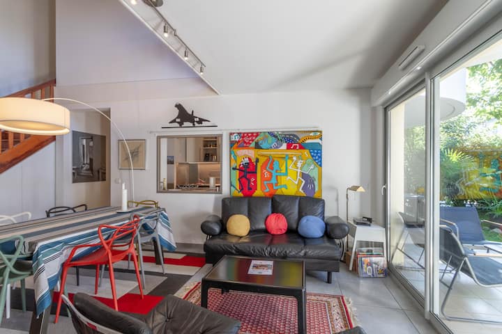 Les Galets - Duplex Avec Jardin - 2 Chambres - Pau