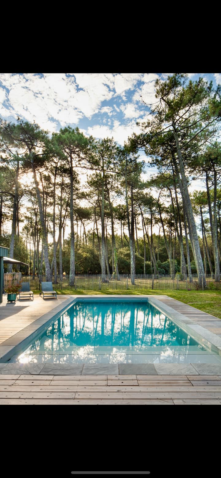 Villa Entre Plage Et Forêt Avec Piscine Chauffée - Labenne