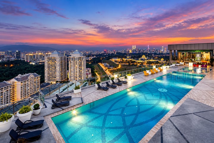 Mont Kiara 4pax Family · Rooftop Pool · Bathtub - Kuala Lumpur