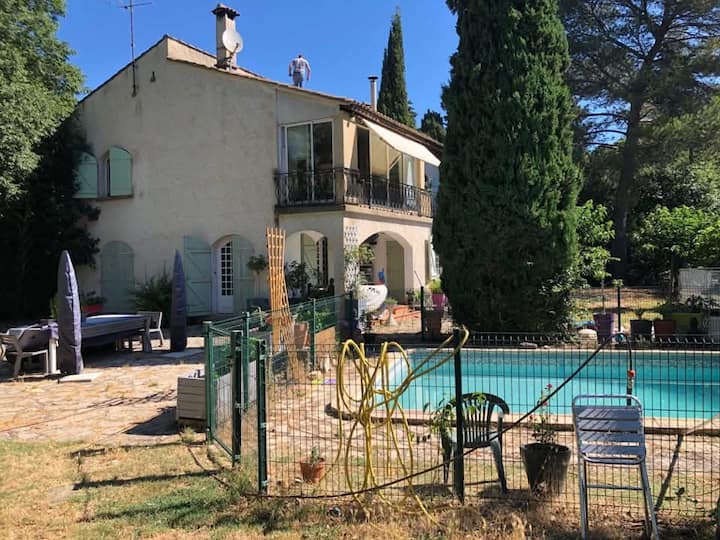 Grande Maison De Vacances Avec Piscine Et Barbecue - 님