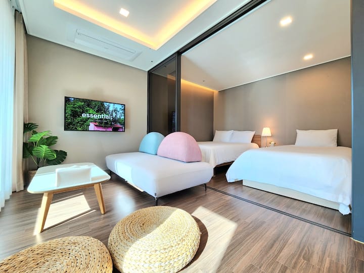 L24-2[신축/합법숙소][고층오션뷰/핵심번화가/해운대해변5분/지하철역3분/짐보관/ott] - South Korea