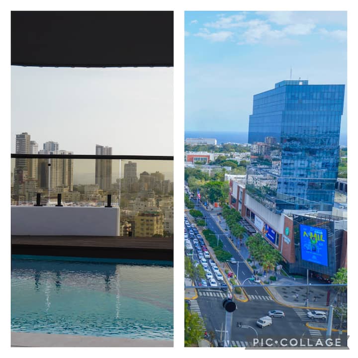 ! Nuevo Y Elegante Apto, Vista Al Mar, Pool Y Gym. - Santo Domingo (Dominican Republic)