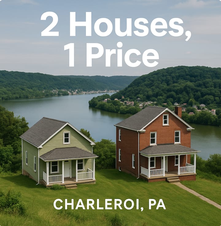 2 Houses, 7+ Bedrooms, 3 Bathrooms, Sleeps 16+ - California, PA