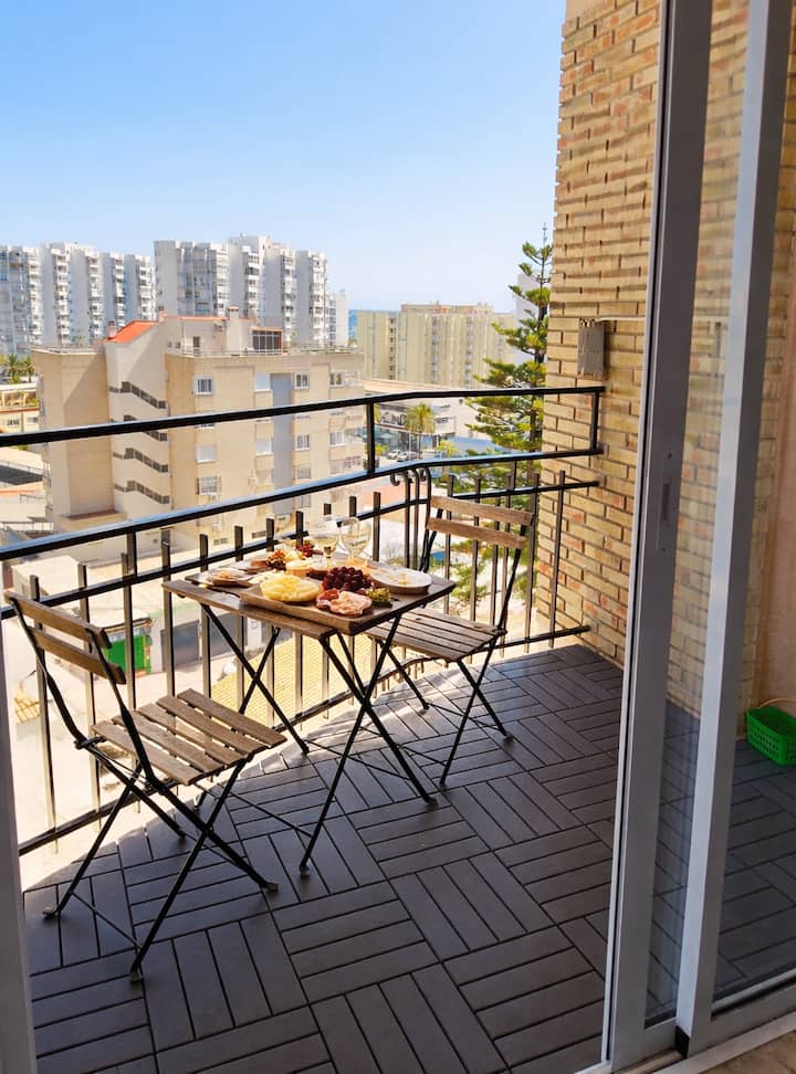 Fantástico Estudio Amplia Terraza, Vista Al Mar - Benalmádena