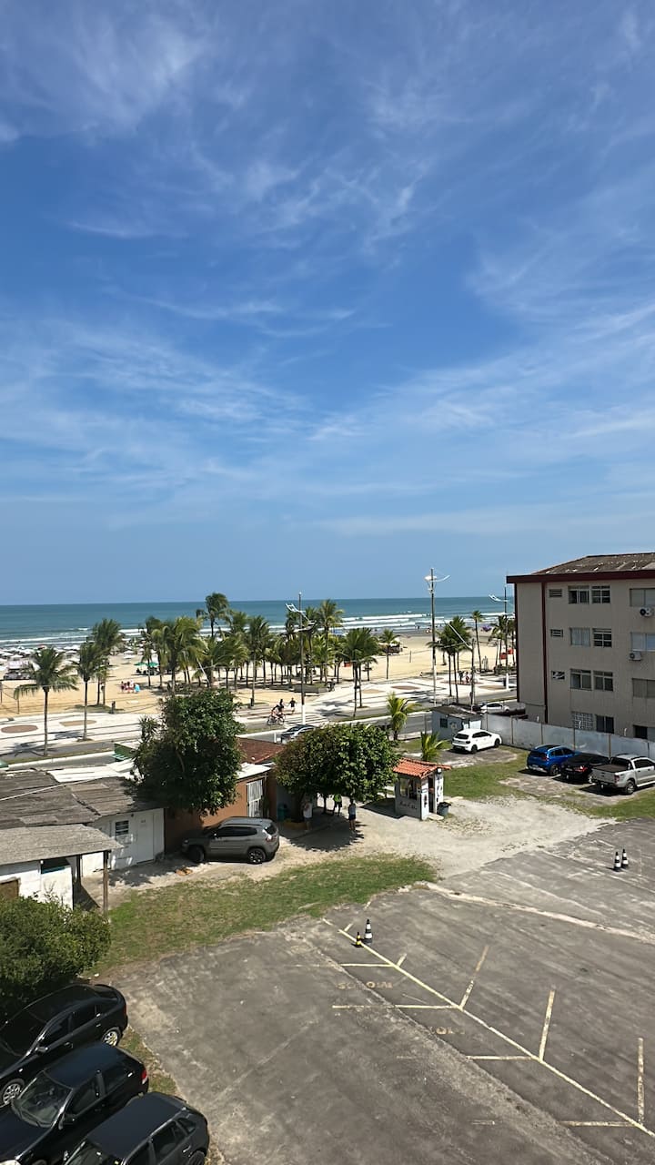 #Kit Com Vista Mar+pé Na Areia+vaga- Boqueirão - Praia Grande