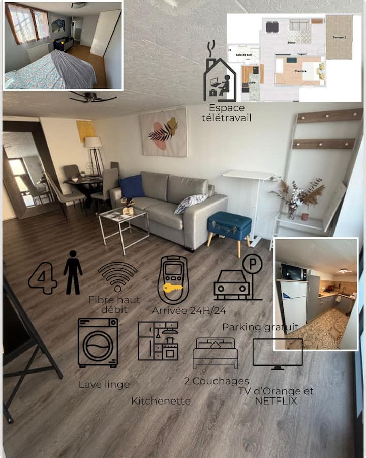 Appartement Quartier Calme - Clermont-Ferrand