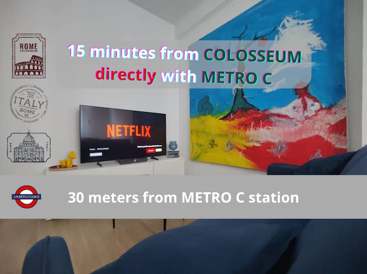 Happyhouse Pigneto | 30m Metroc Spazioso E Moderno - Roma