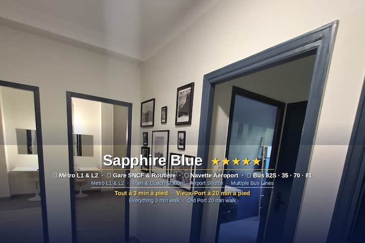 Sapphire Blue T3 De 70m² à 3min Gare Saint-charles - Marseille