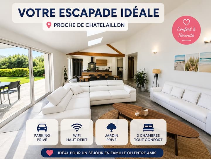 La Roselière - Jardin Climatisation Proche Plages - Châtelaillon-Plage