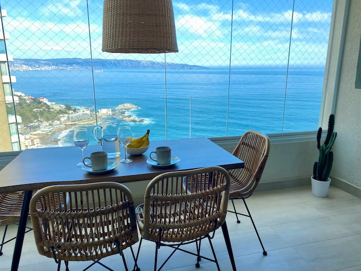 Increíble Vista Departamento En Reñaca. - Concón