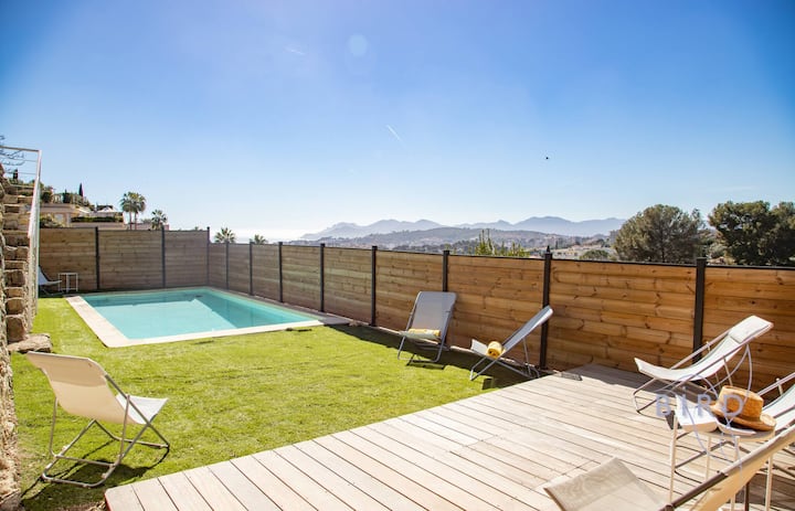 Jolie Villa Avec Piscine Et Vue Mer Hauteurs De - Cannes