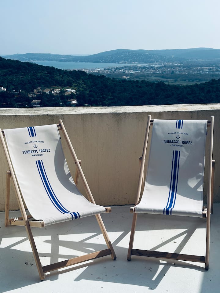 Terrasse Tropez : Mazet Avec Piscine & Vue Mer - Grimaud