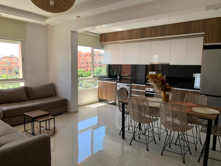 Vue Imprenable :Appart3 Ch.moderne/wifi! - Marrakech