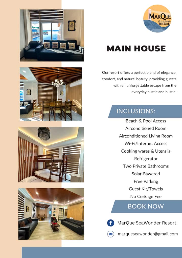 Patar Beachfront Main House Unit With Pool Access - Bolinao