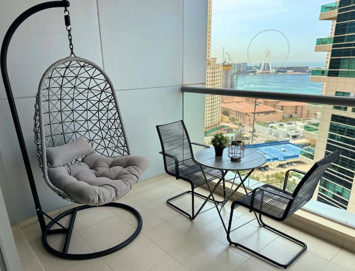 Dreamy Marina Escape | Elegant Studio W/ Sea Views - Dubai Marina