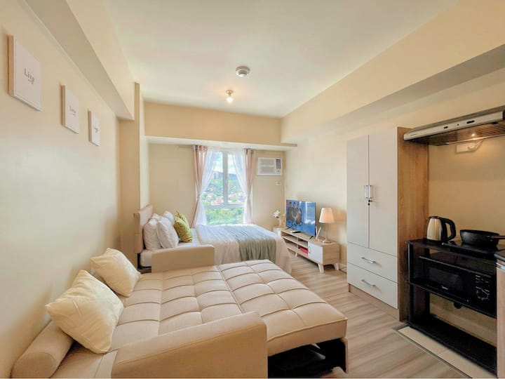 Luxe Condo + Sofa Bed In It Park Cebu-wifi & Pool - Cebu City